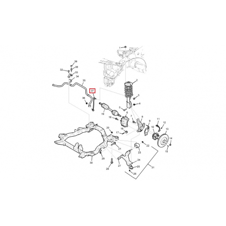 Стойка переднего стабилизатора левая Каптива GM. - 96626247 | Запчасти ЗАЗ