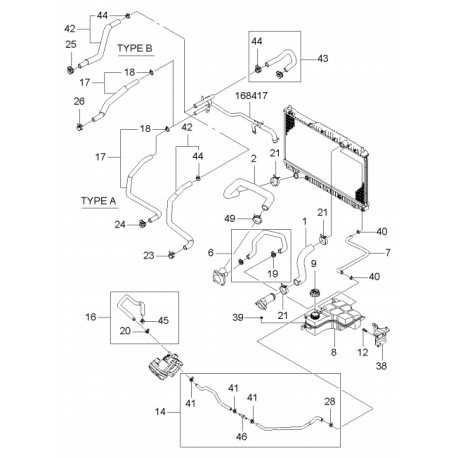 Патрубок радиатора верхний Эпика GM. - 96930784 | Запчасти ЗАЗ