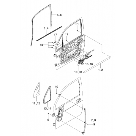 Ущільнювач підвіконний зовнішній передній правий Матіз GM - купити за ...